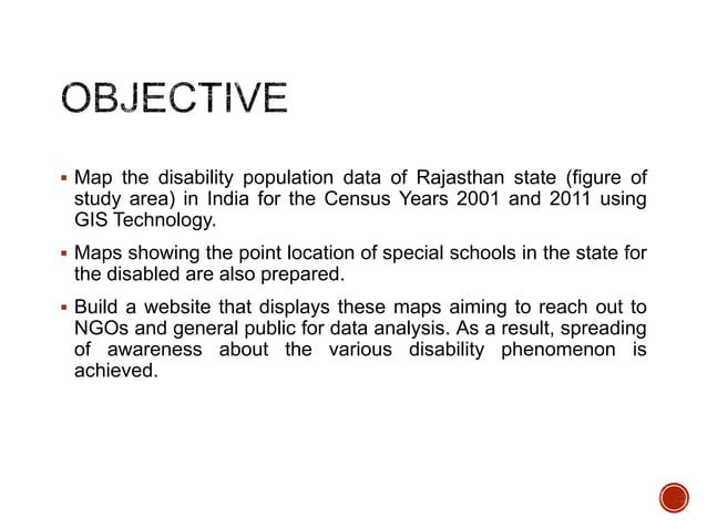 Mapping Disability Population | PPTX
