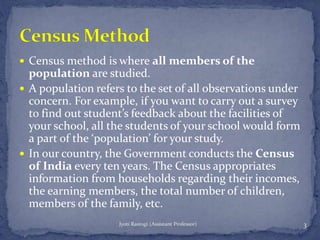 Census method and sampling method | PPT