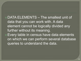 Census of india | data warehouse | PPTX