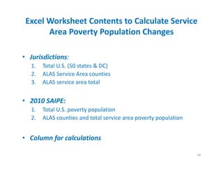 Webinar for LSC grantees, Estimating LSC Funding Changes Based on ...