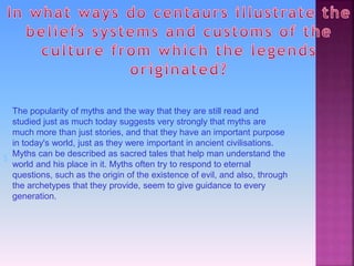 Centaur-Greece | PPTX | Hinduism | Religion & Spirituality