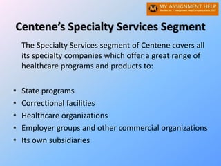Centene PPT SWOT Analysis | PPTX
