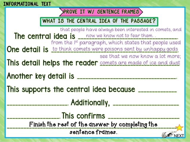 Centeral idea Text Evidence with RACE.pptx
