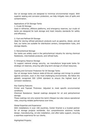 Center Enamel Oil Storage Tank With Concrete Foundation.docx