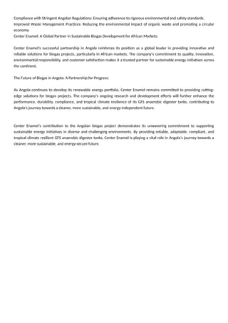 Center Enamel Provides Anaerobic Digester Tanks For Angola Biogas ...