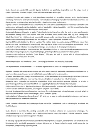 Center Enamel Provides Anaerobic Digester Tanks For Gabon Wastewater ...