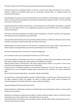 Center Enamel Provides CSTR Reactor For Sierra Leone Biogas Project.docx