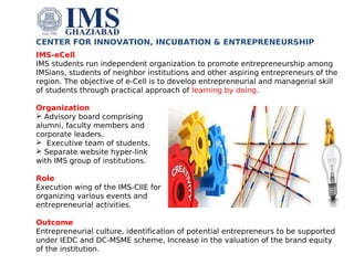 Center for innovation, incubation & entrepreneurship | PDF
