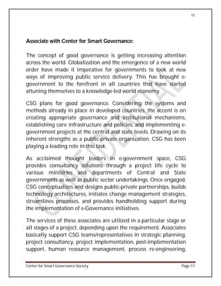 Center for smart governance society overview lucknow_up | PDF ...