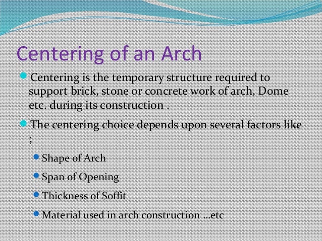 Formwork for Bridge and Centering Of Arch