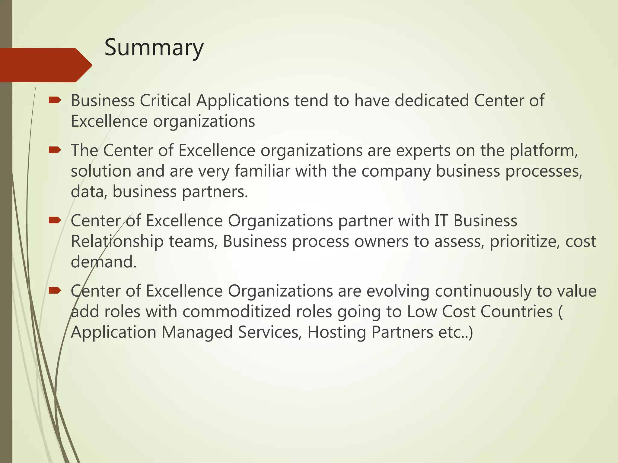 Center of Excellence Building Blocks | PPTX