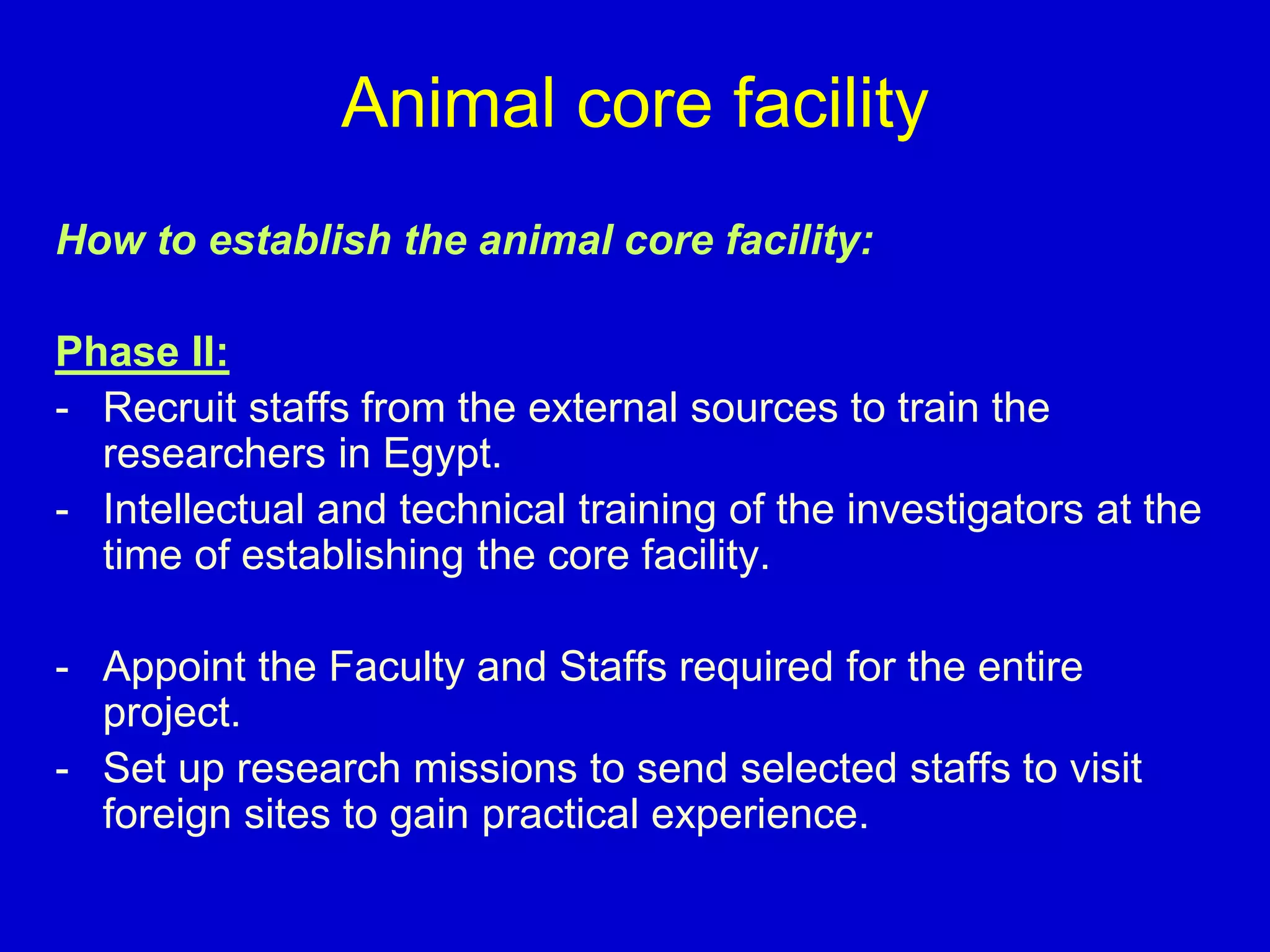 How to Establish Animal Core Facility (VIVARIUM) by Prof. Mohamed Labib ...