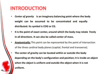 Center of gravity | PPTX