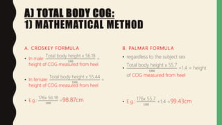 Center of gravity and stability | PPTX