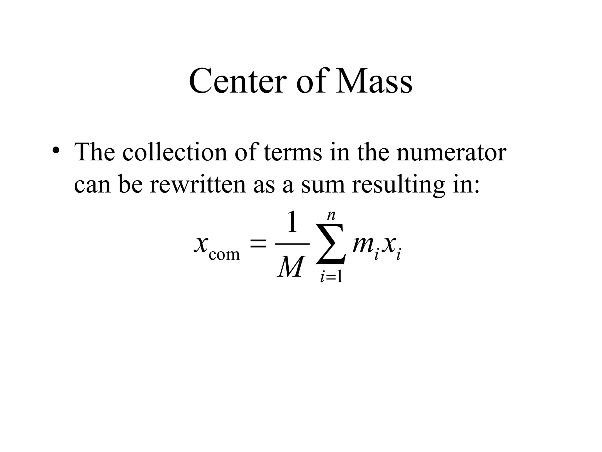 Center of mass | PPT