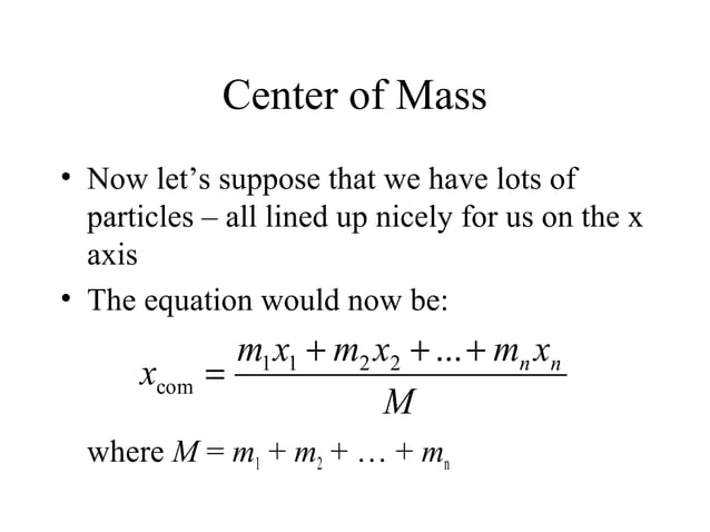 Center of mass | PPT