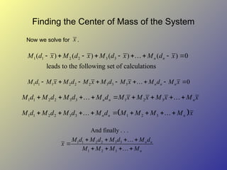 Center of Mass and system of particles unit 5.ppt