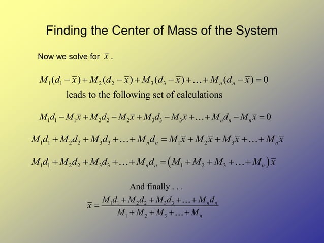 Finding the Center of Mass (1) for several objects.ppt