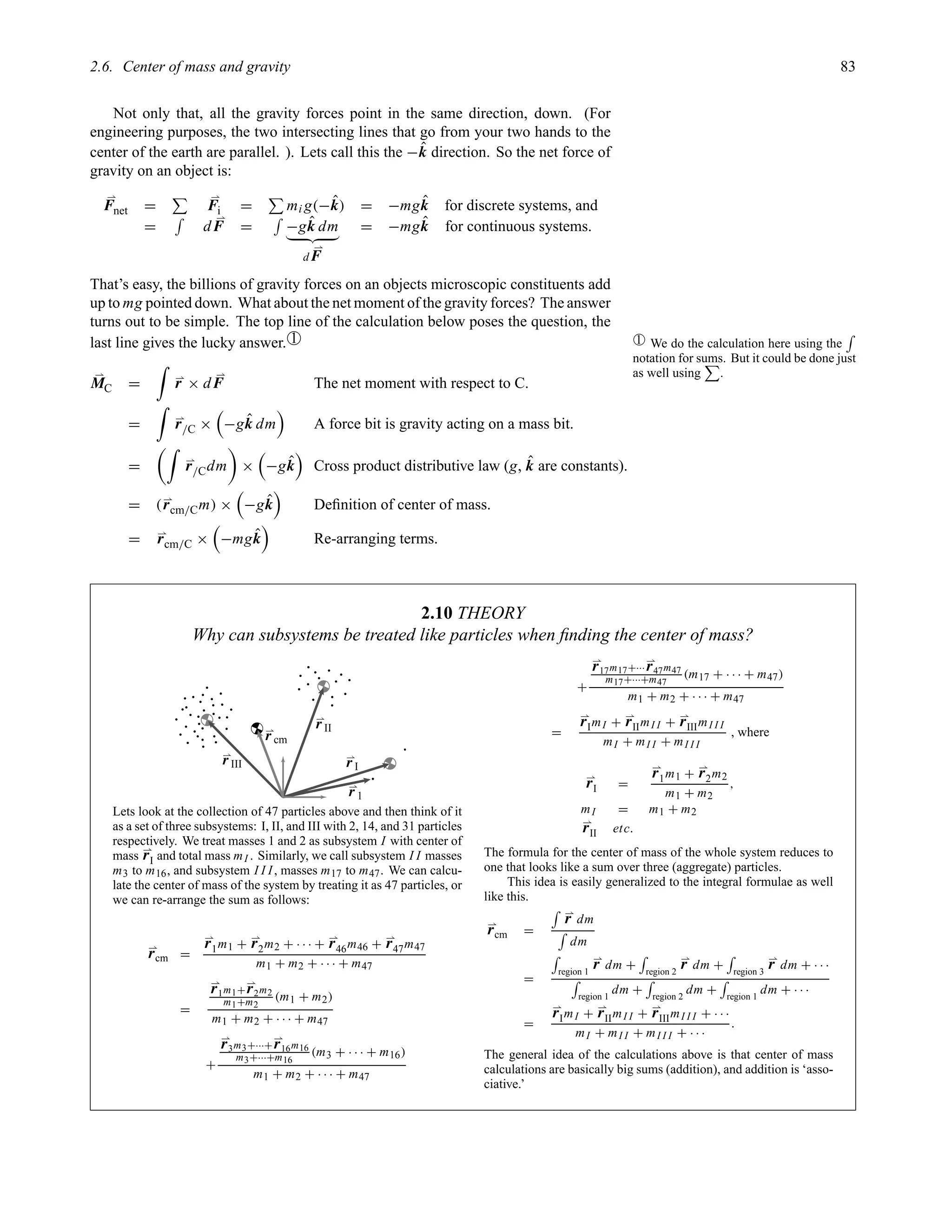Center of mass and gravity | PDF