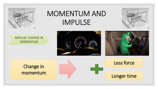 Center of mass, momentum, impulse, | PPTX