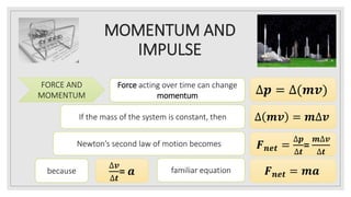 Center of mass, momentum, impulse, | PPTX