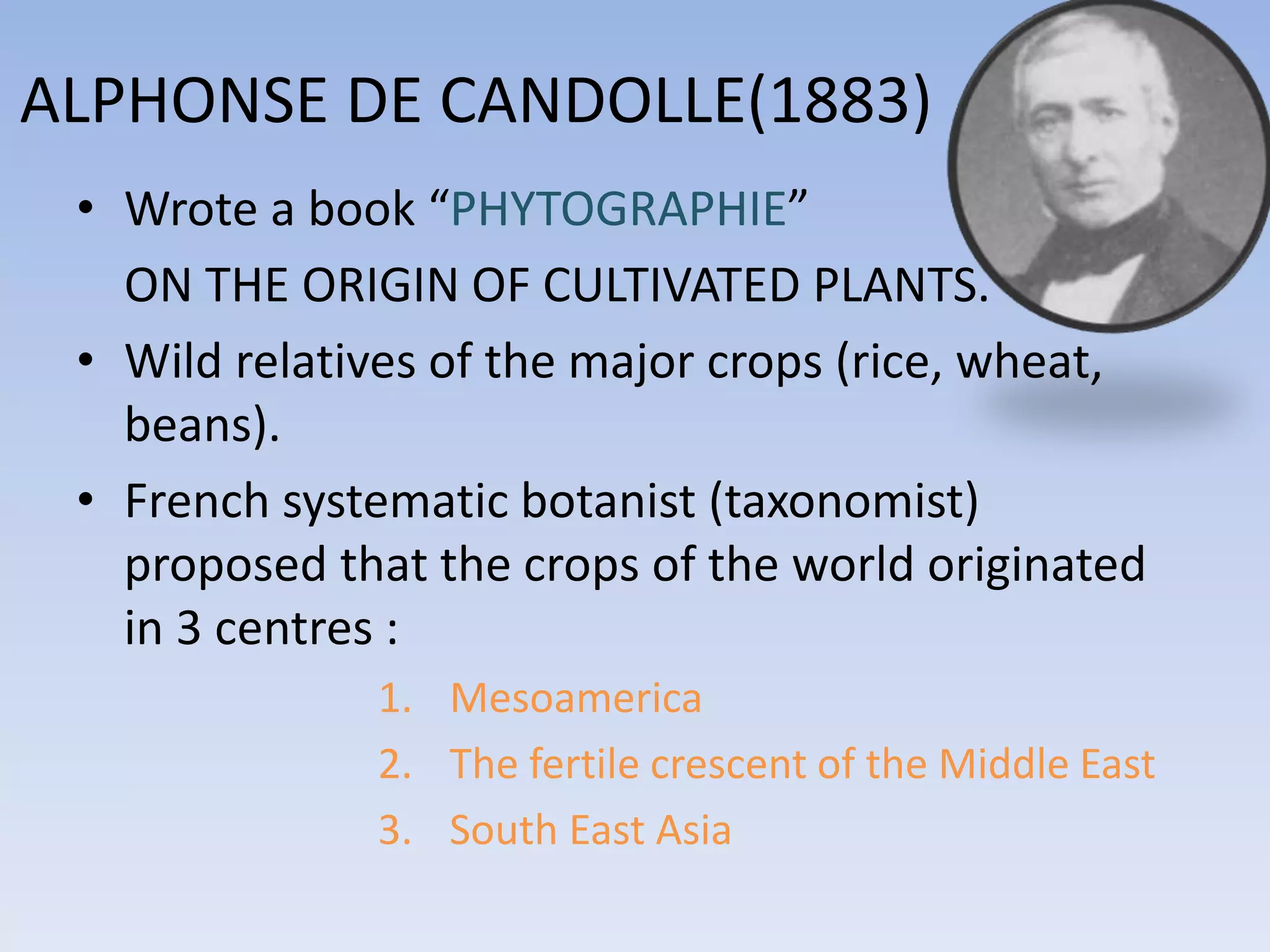 Center of origin of crop plants | PPTX
