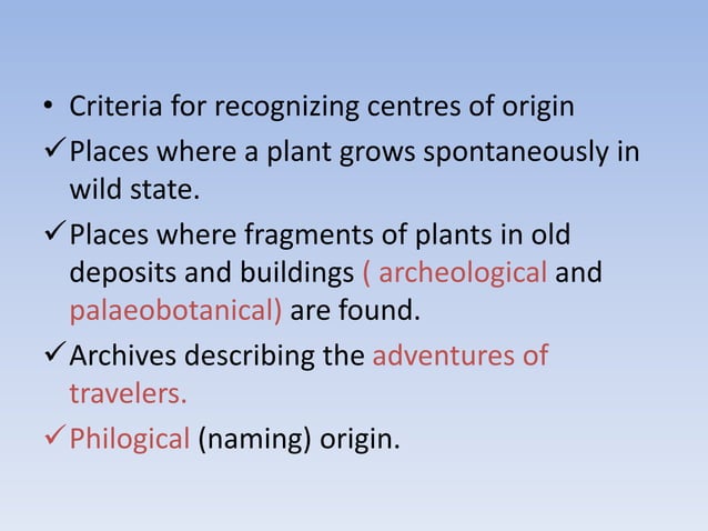 Center of origin of crop plants | PPTX | Gardening | Home & Garden