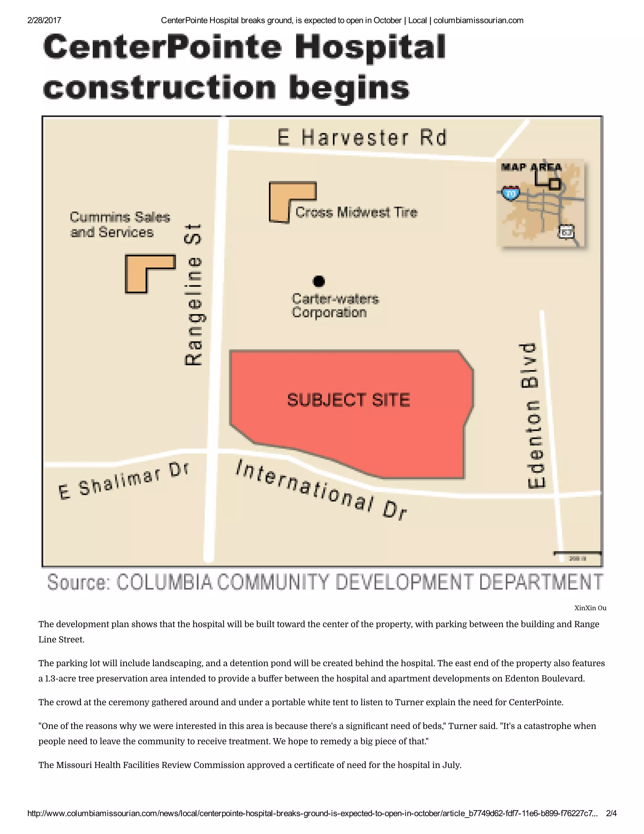 CenterPointe Hospital break-ground | PDF