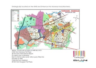 Baani Center point Sector 80 Gurgaon | PDF