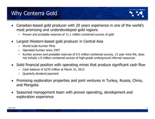 Centerra goldjun13pres | PPT
