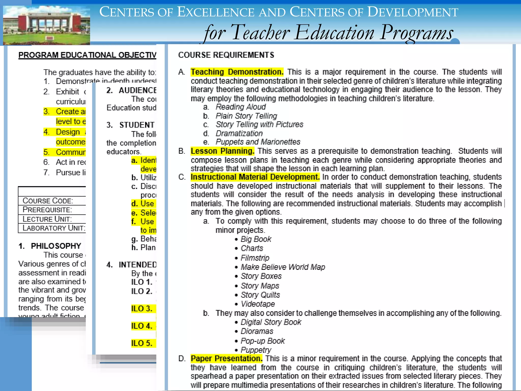 Centers of excellence and centers of development | PPTX