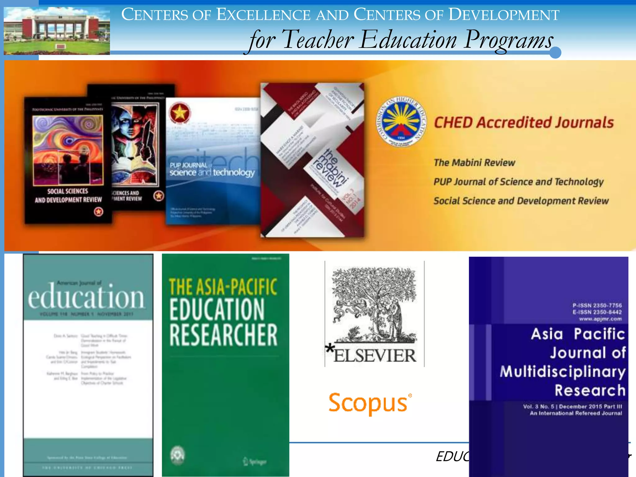 Centers of excellence and centers of development | PPTX