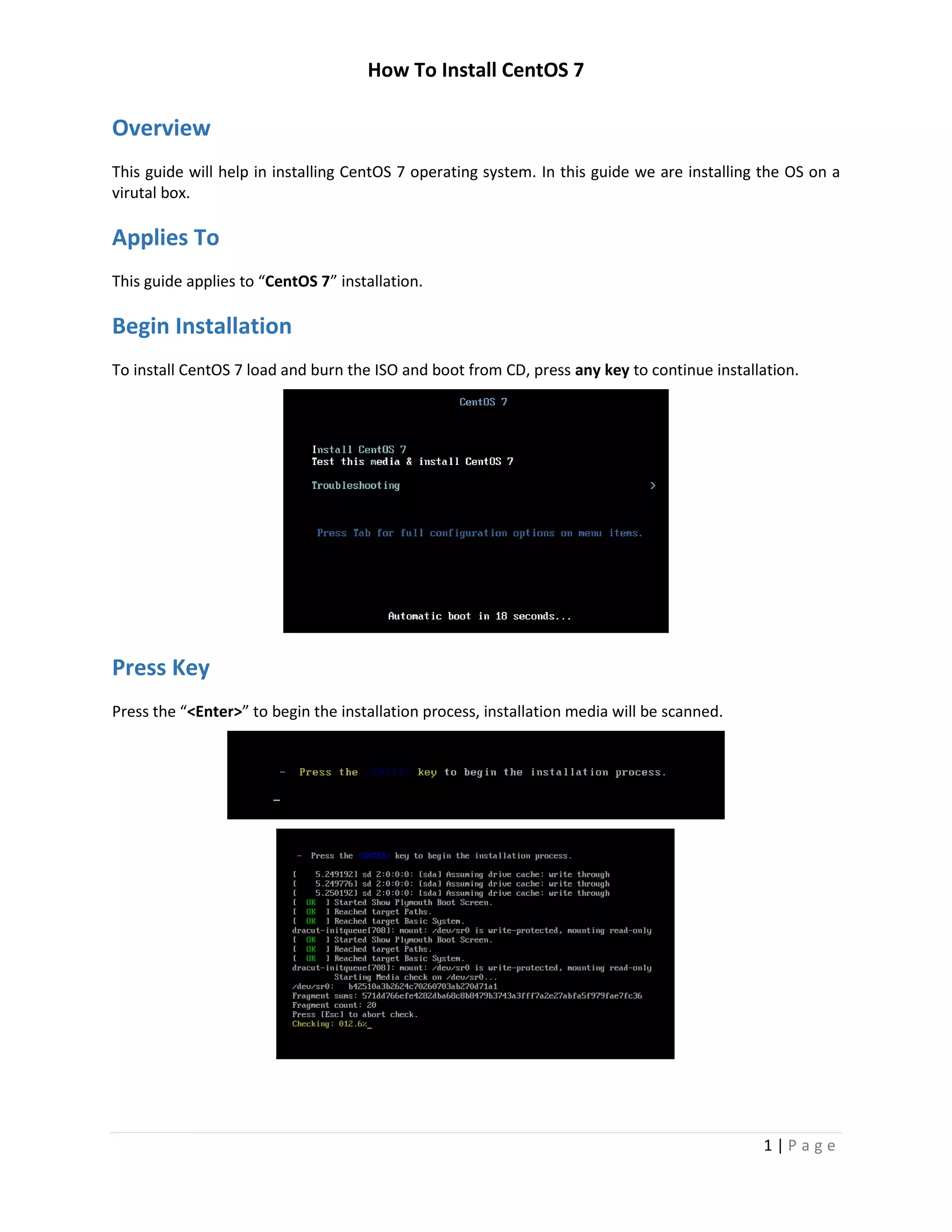 How To Install CentOS 7 | PDF