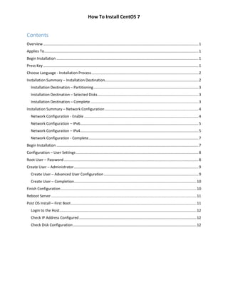 How To Install CentOS 7 | PDF