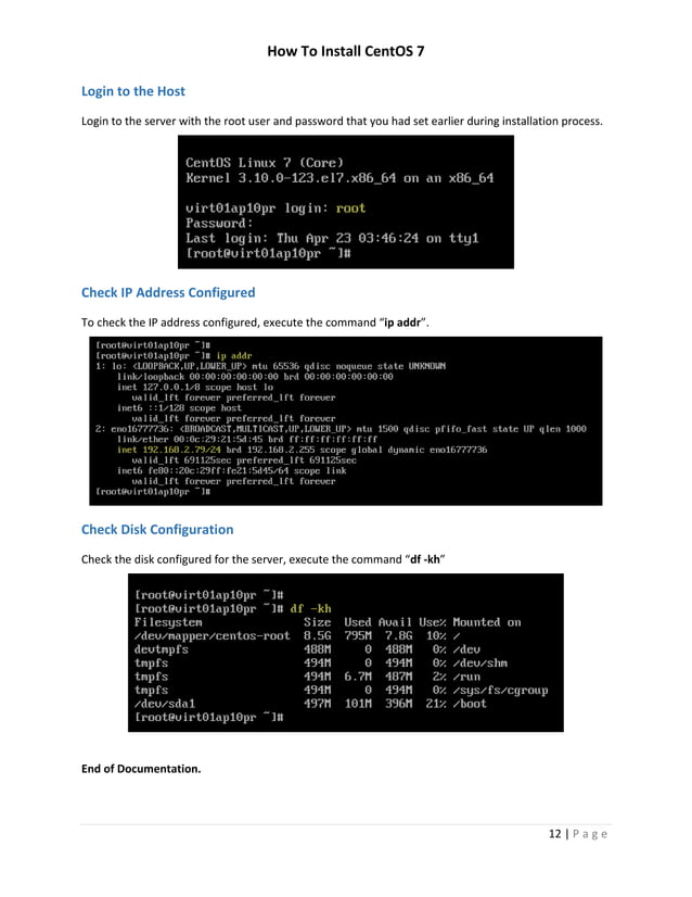 How To Install CentOS 7 | PDF