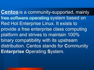 Centos operating system | PPT