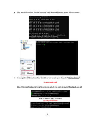 CentOS Server CLI Configuration (Nmcli & Hosts) | PDF
