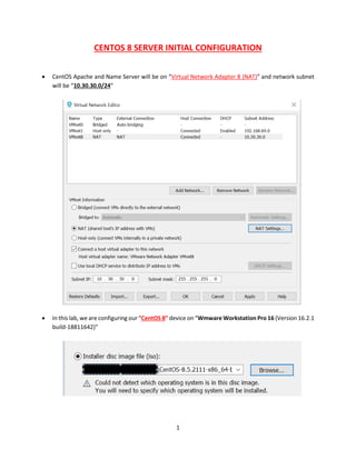 CentOS Server Gui Initial Configuration | PDF