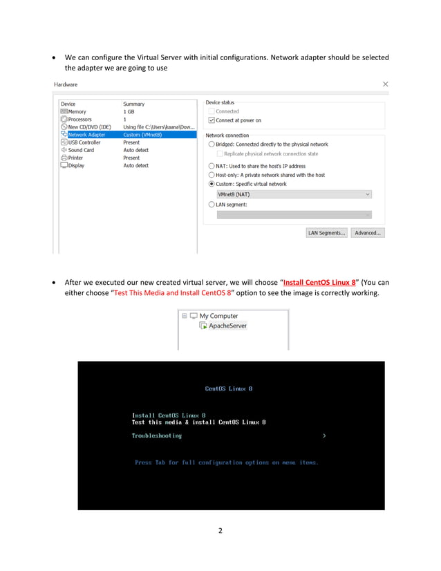 CentOS Server Gui Initial Configuration | PDF
