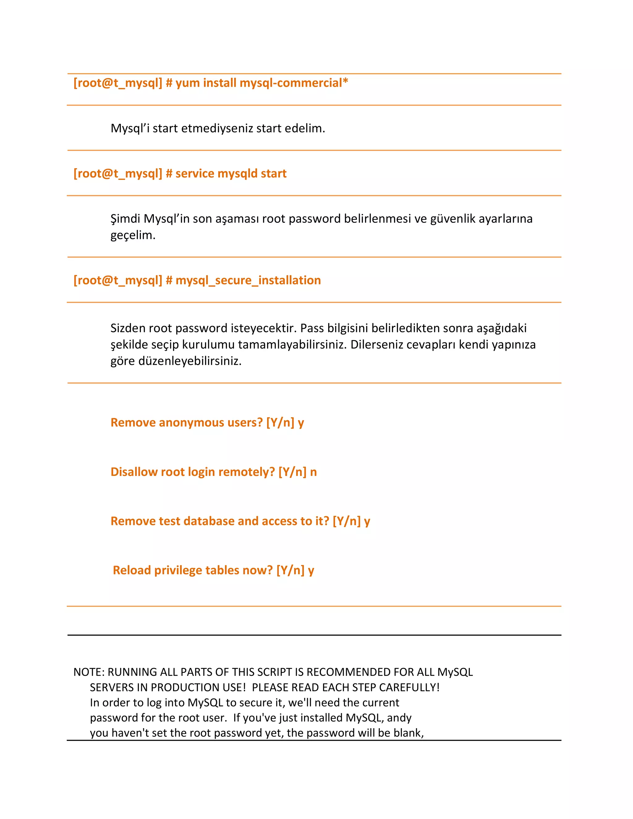 Centosta mysql enterprise kurulumu | PDF