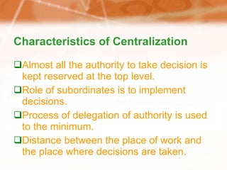 Centralization & decentralization | PPT