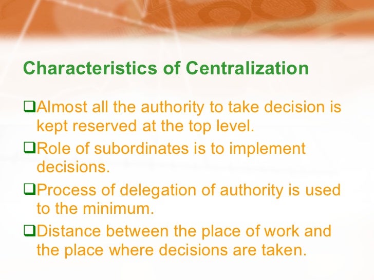 Centralization & decentralization
