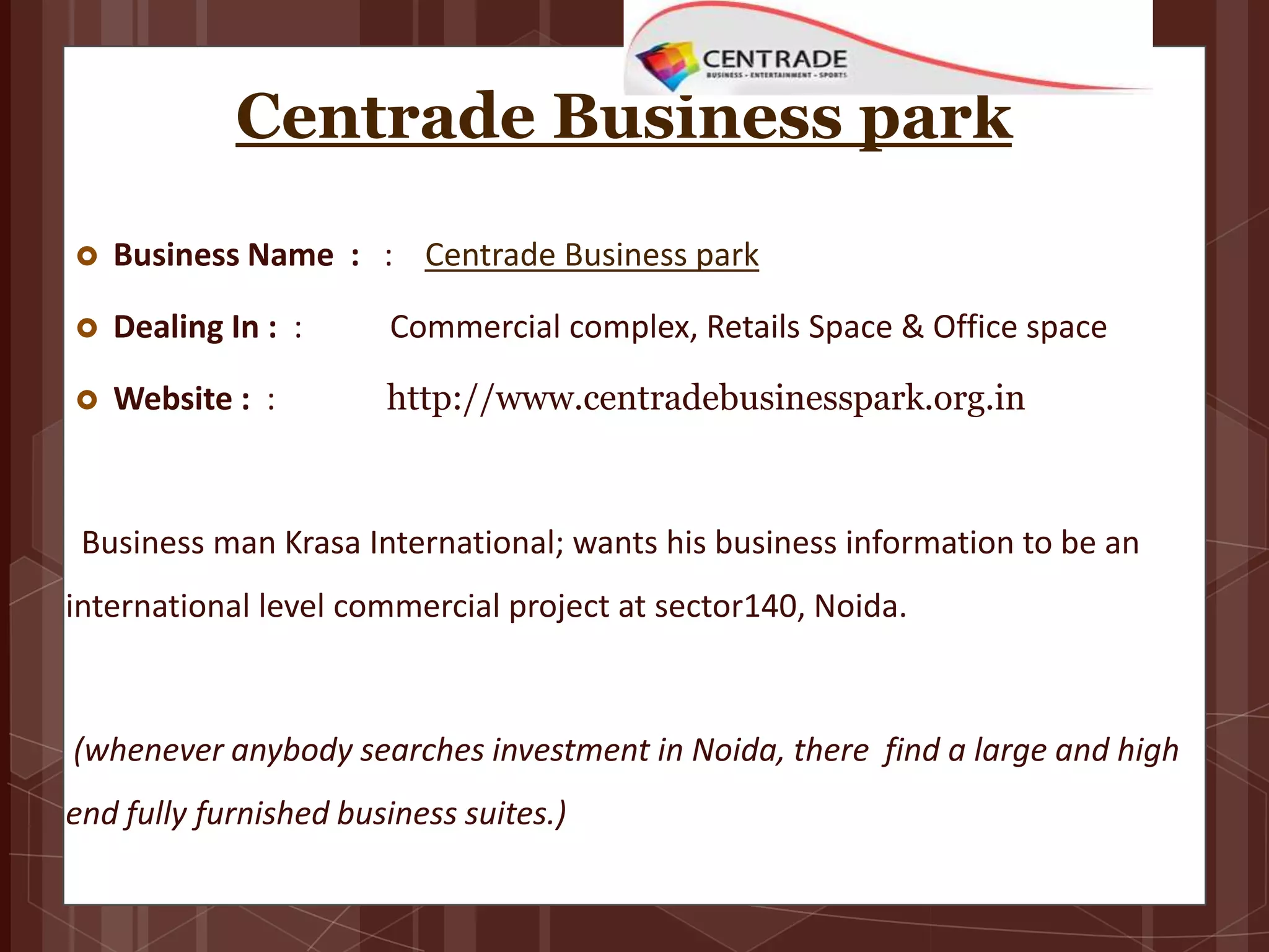 Centrade business park | PPT