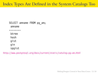 Making Postgres Central in Your Data Center | PPT