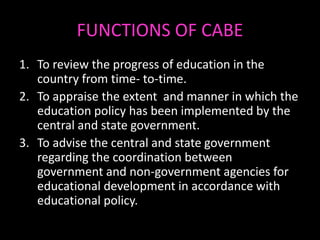 Central advisory board of education | PPTX