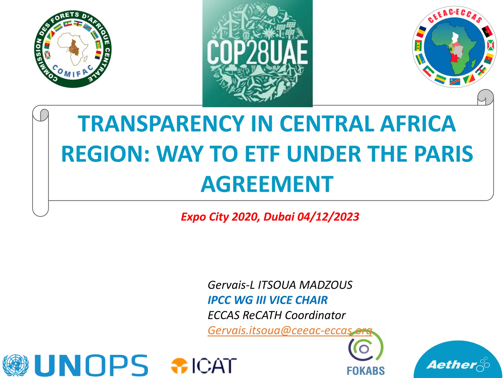 Transparency in Central Africa Region: Way to ETF under the Paris ...