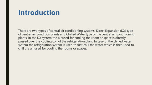 Central Air Conditioning Systems | PDF