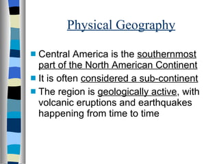 Central america geography | PPT