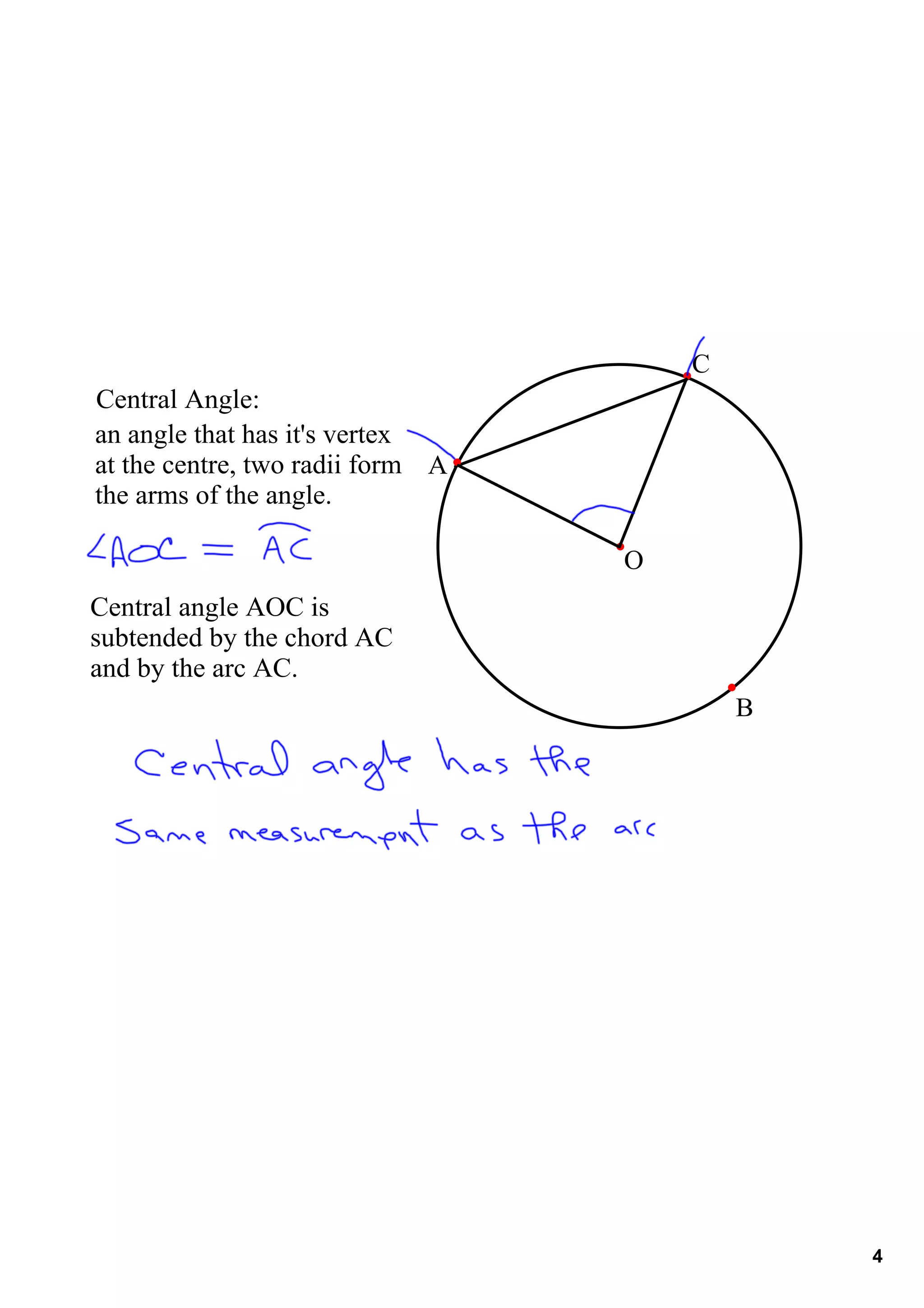 Central And Inscribed Angles | PDF