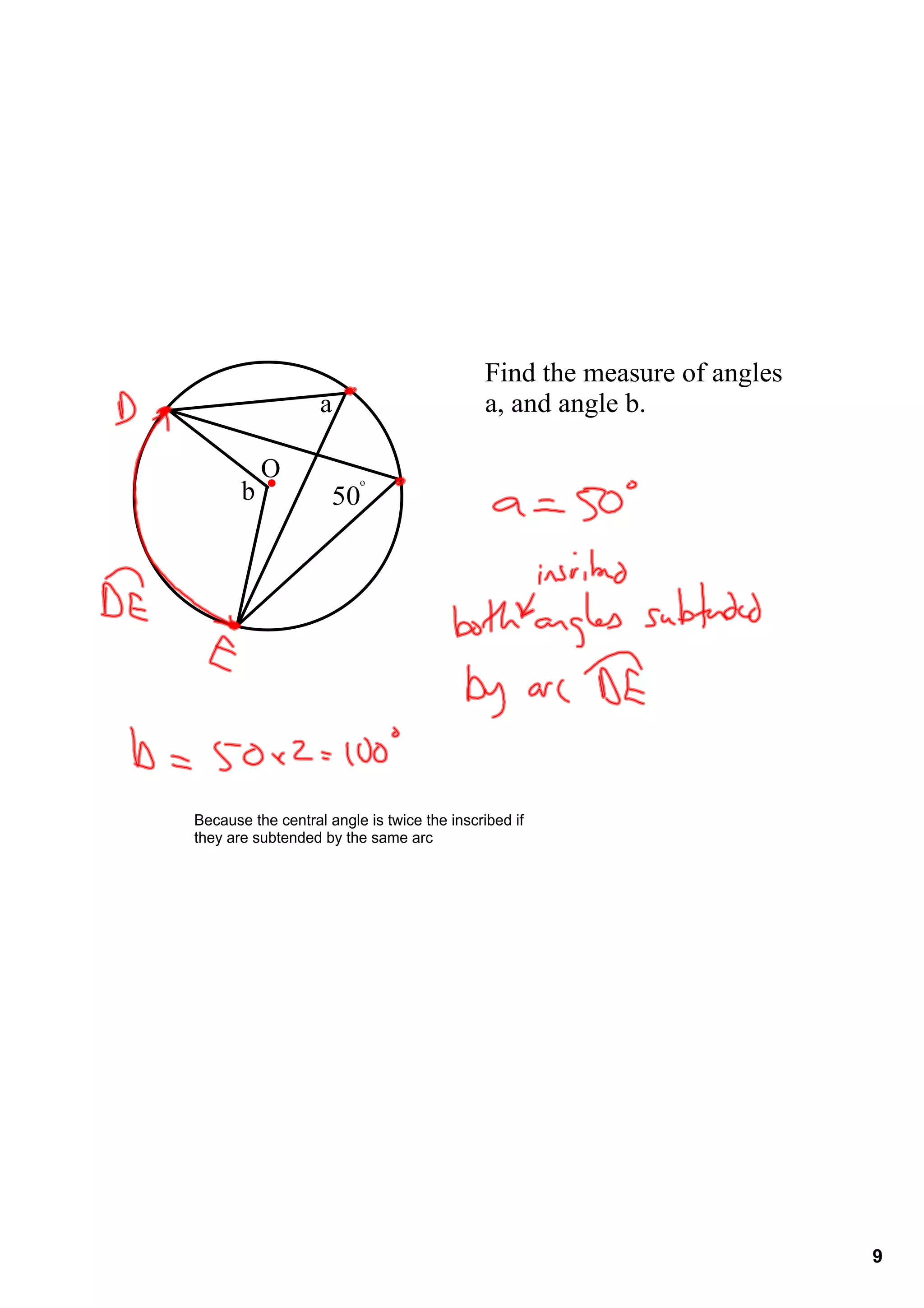Central And Inscribed Angles | PDF